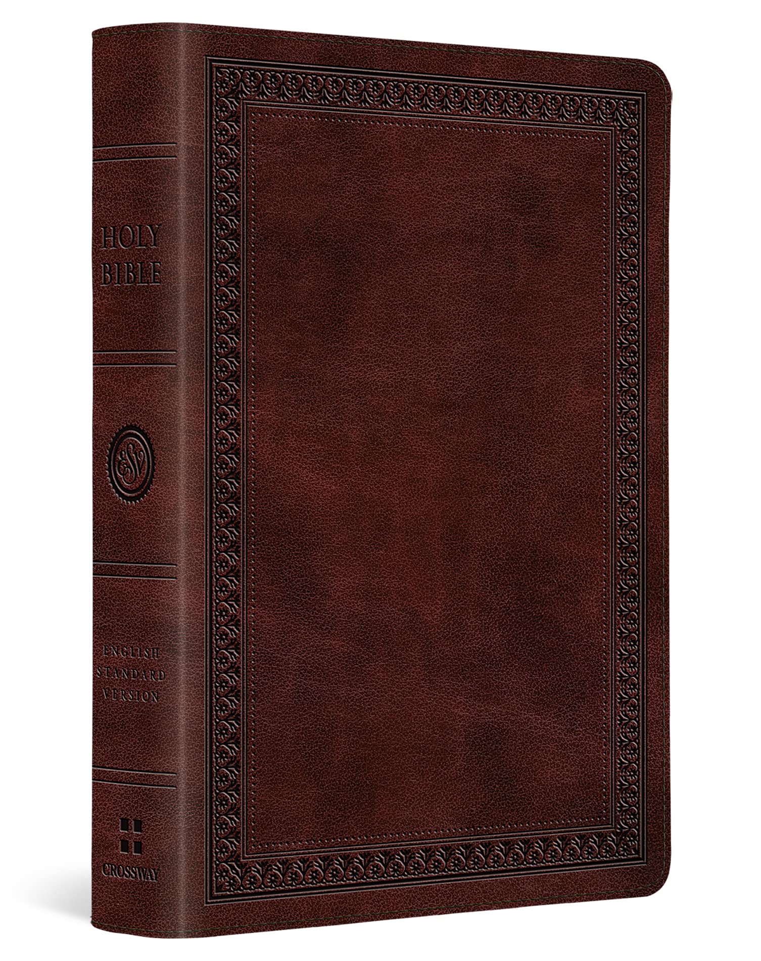 ESV Large Print Compact Bible (TruTone, Mahogany, Border Design): ESV ...