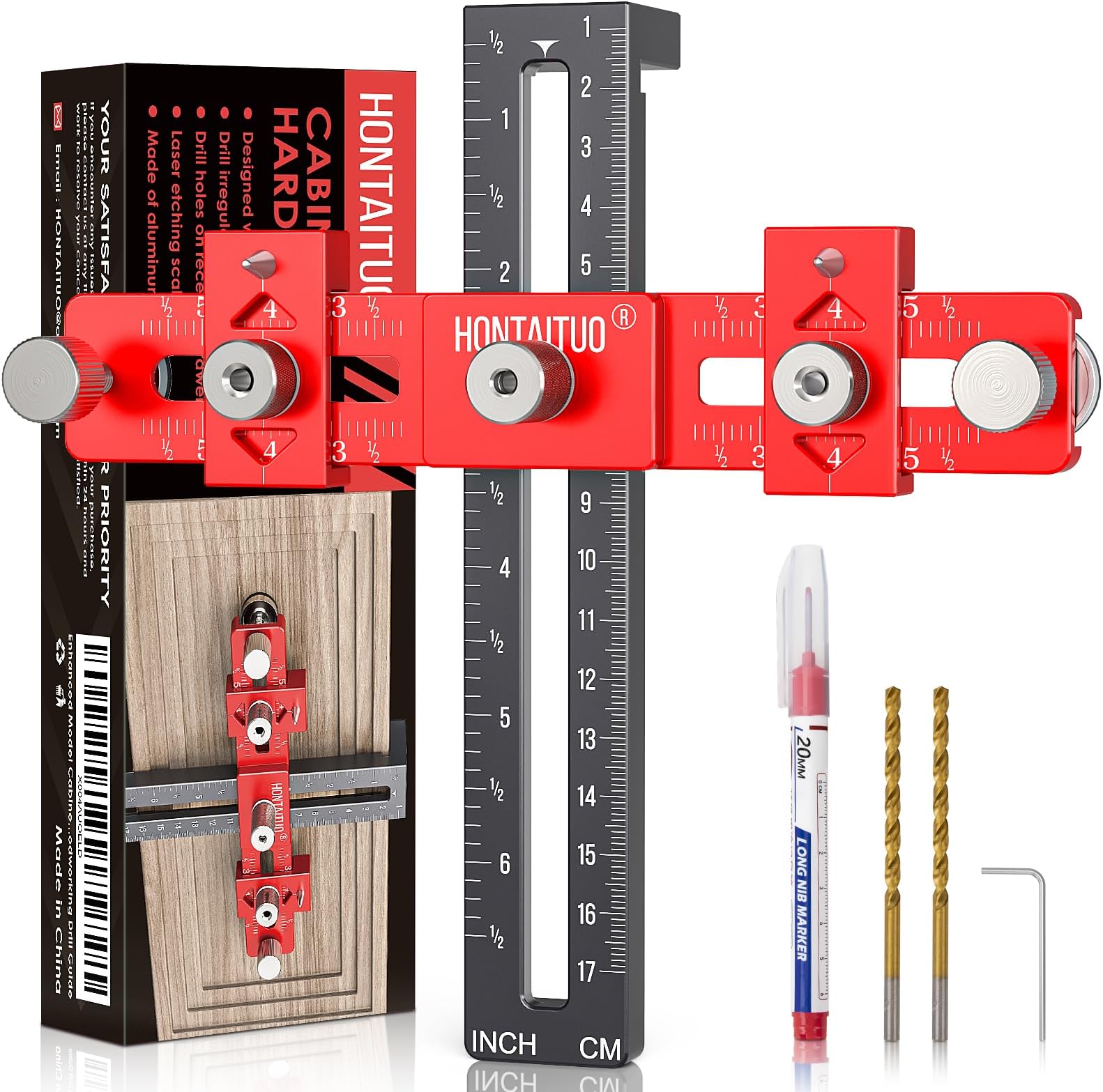 Cabinet Hardware Doweling Jig, Adjustable Cabinet Handles Install ...