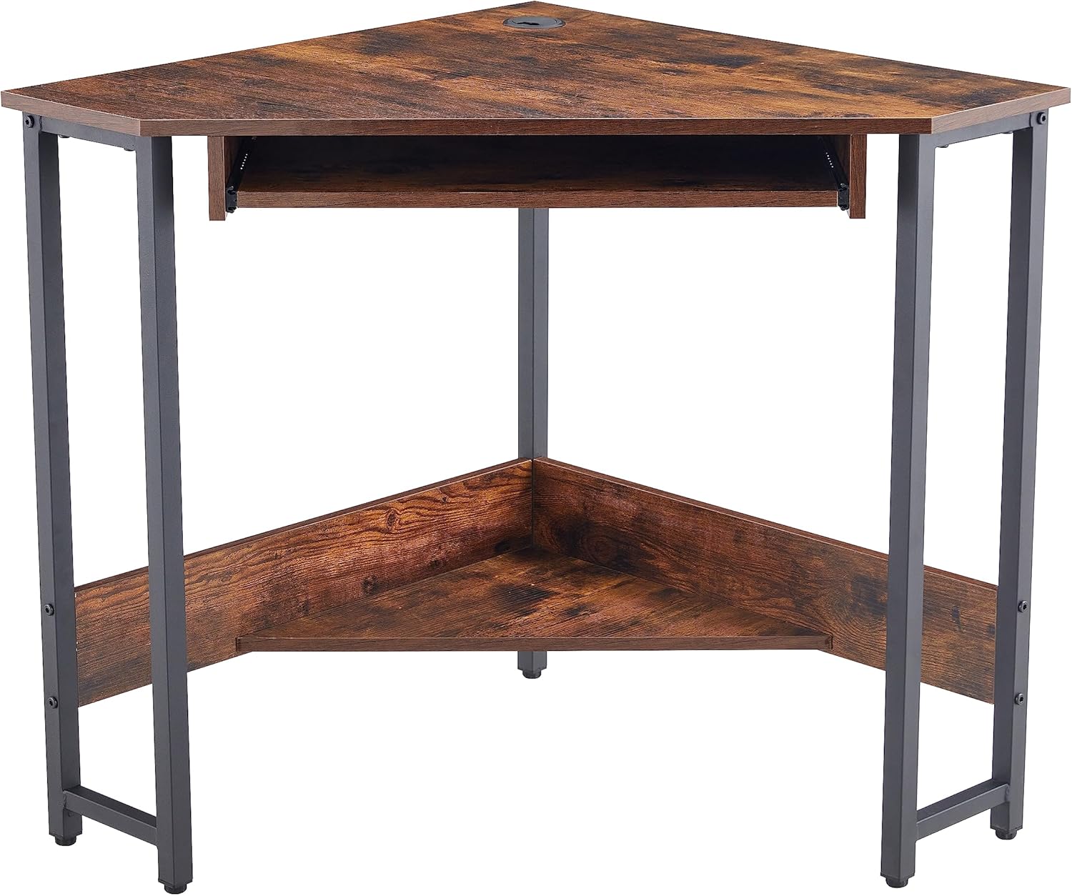 Amazon.com: Corner Desk, Triangle Computer Desk with Keyboard Tray and ...