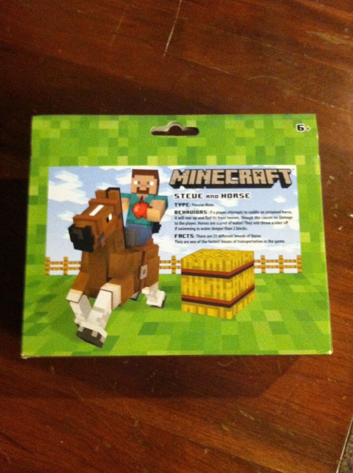 Amazon.com: Minecraft Steve with Chestnut Horse Figure Pack : Toys & Games