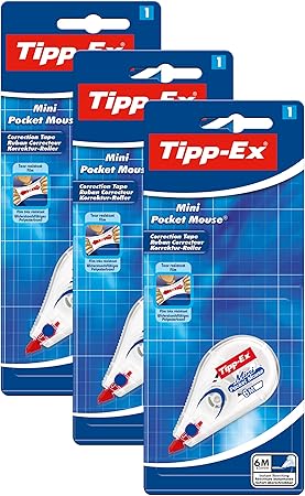 TIP p-Ex Mini Pocket Mouse Correction Tape 6 m x 5 mm, Ideal for Home ...