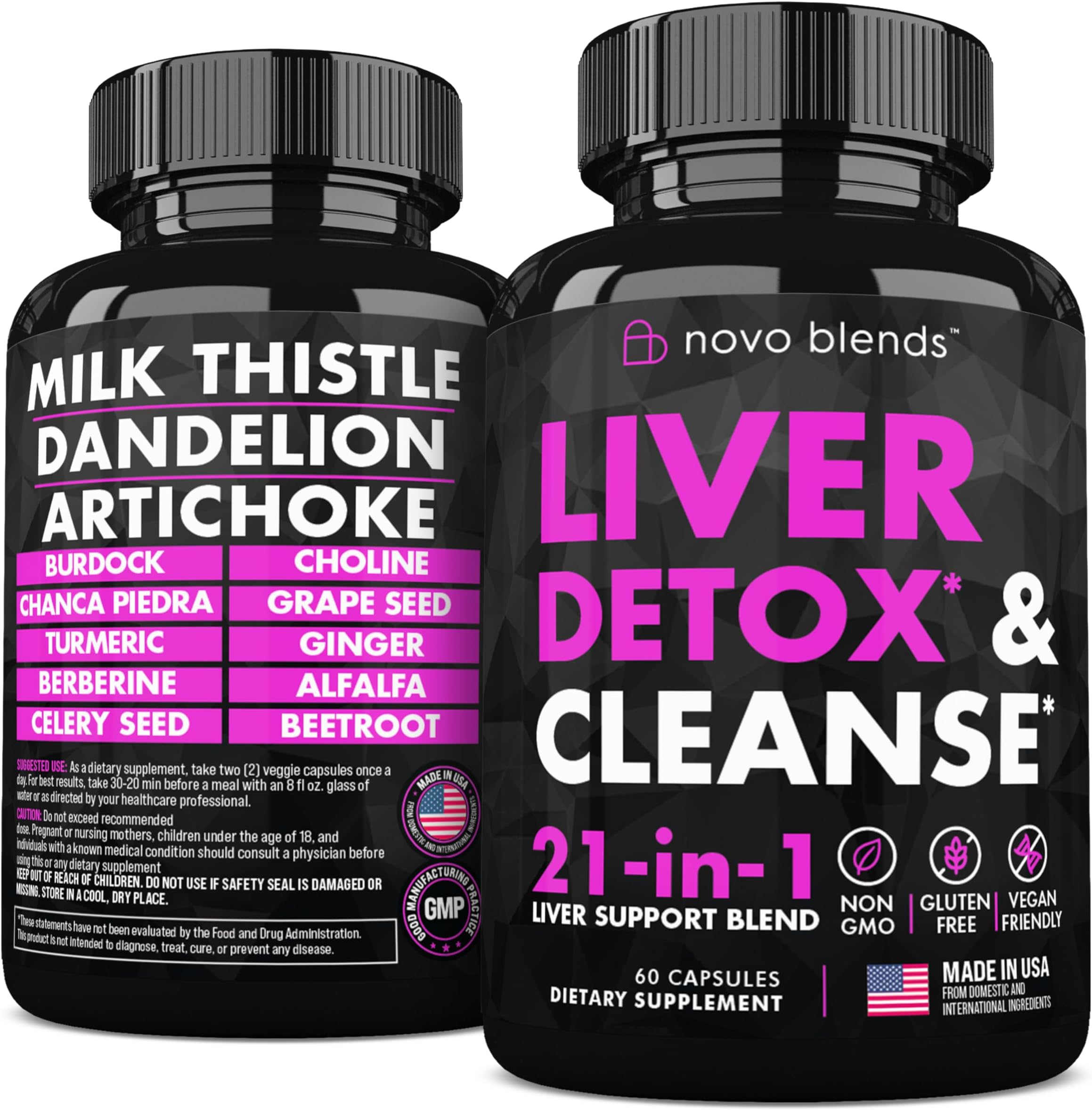 Amazon.com: Novo Blends Liver Cleanse Detox & Repair Support - Herbal ...