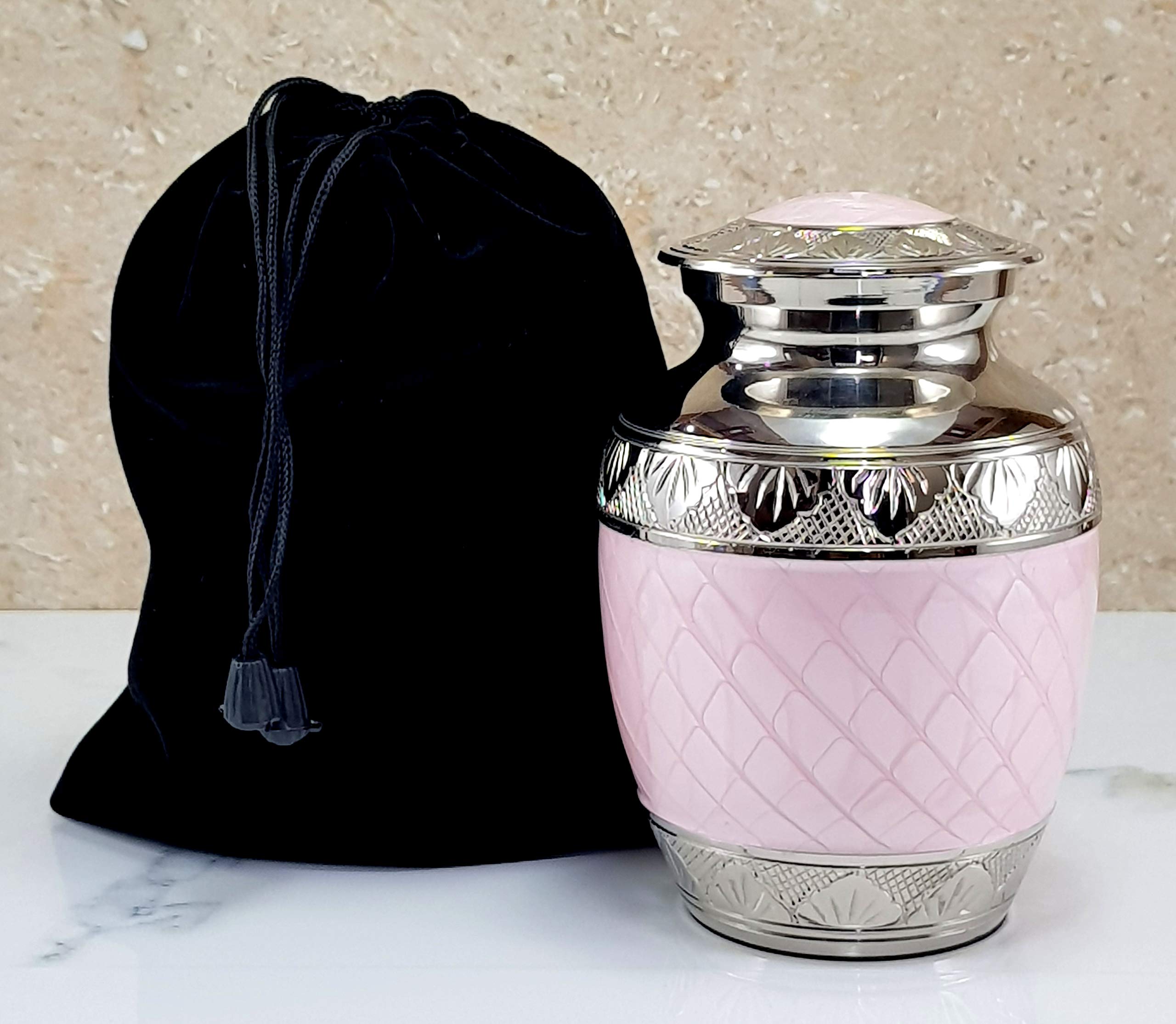 Snapklik.com : eSplanade Metal Cremation Urn Memorial Jar Pot Container ...