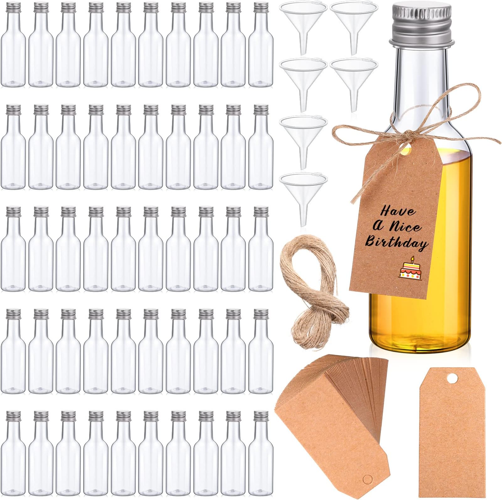Amazon.com: 150 Pcs Mini Liquor Bottles for Guests 2 oz Wedding Bottles ...