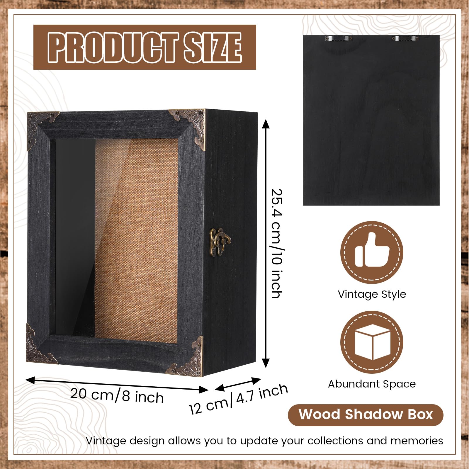 Snapklik.com : Cinnvoice 8x10 Inch Shadow Box Depth 4.7in Shadow Boxes ...