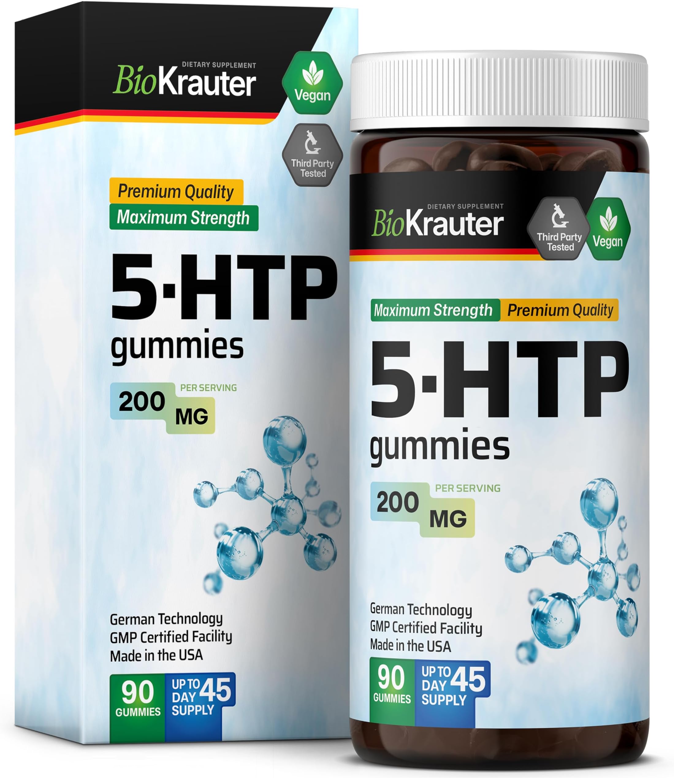 Amazon.com: Vitamatic Sugar Free 5-HTP 200mg Gummies with B6 per ...