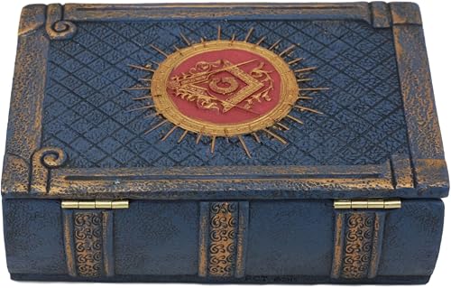 Ebros Pequeña Caja de Libros Secretos Masónicos Cuadrados y Brújulas ...