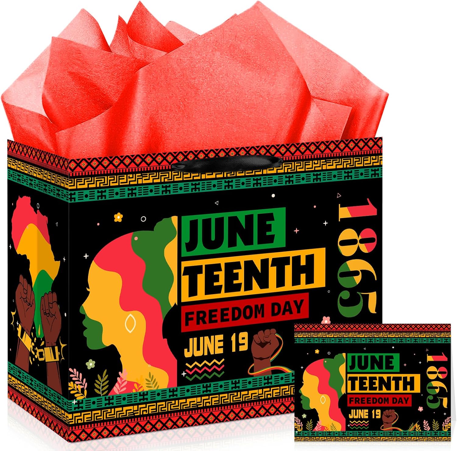 Amazon.com: TagreSpike Happy Juneteenth Gift Bag Juneteenth Party Favor ...