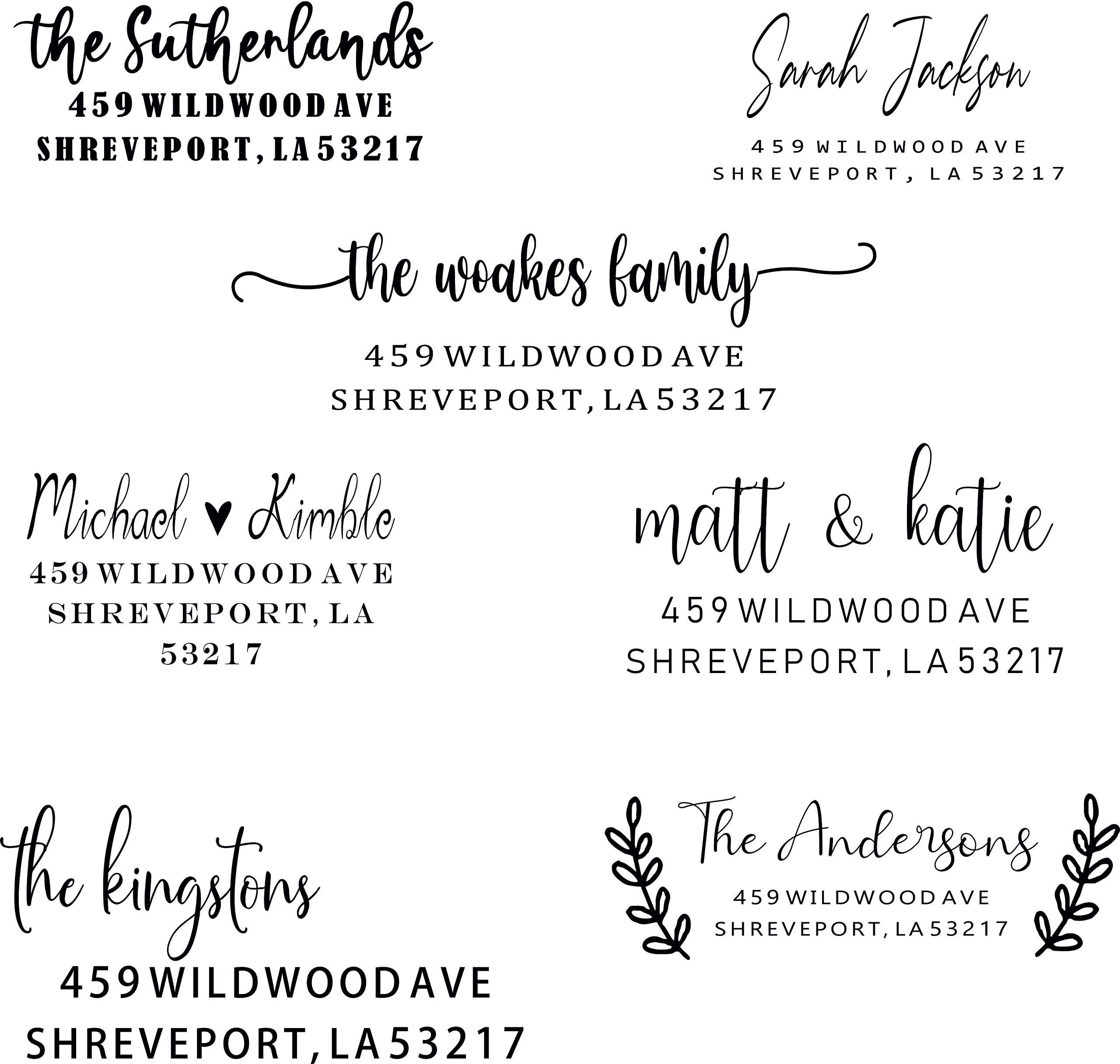 Amazon.com : Custom Address Stamps Self Inking or Wood Handle 10 ...