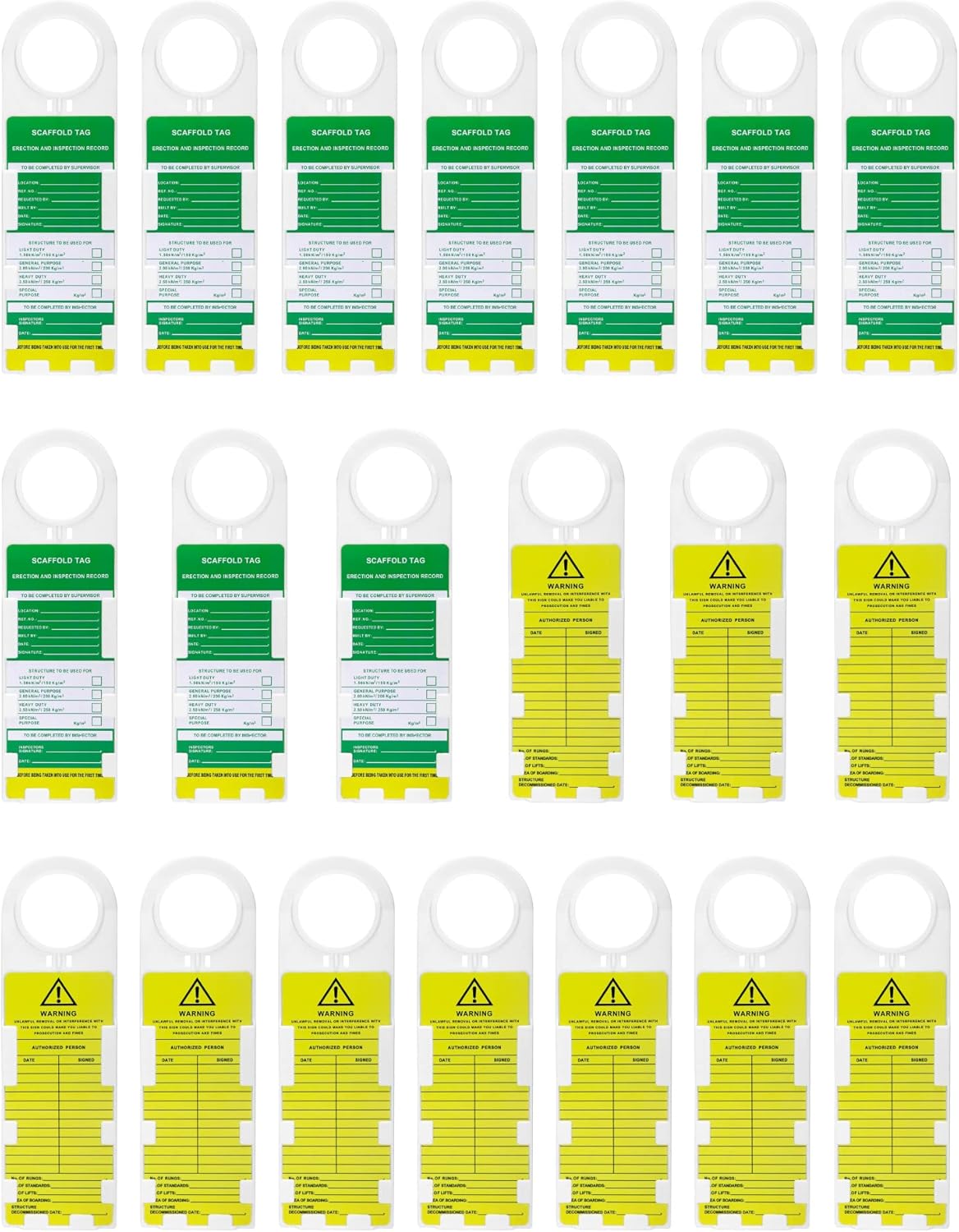 Amazon.com: QWORK Scaffold Status Holder and Tags, 20 Pieces Brackets ...