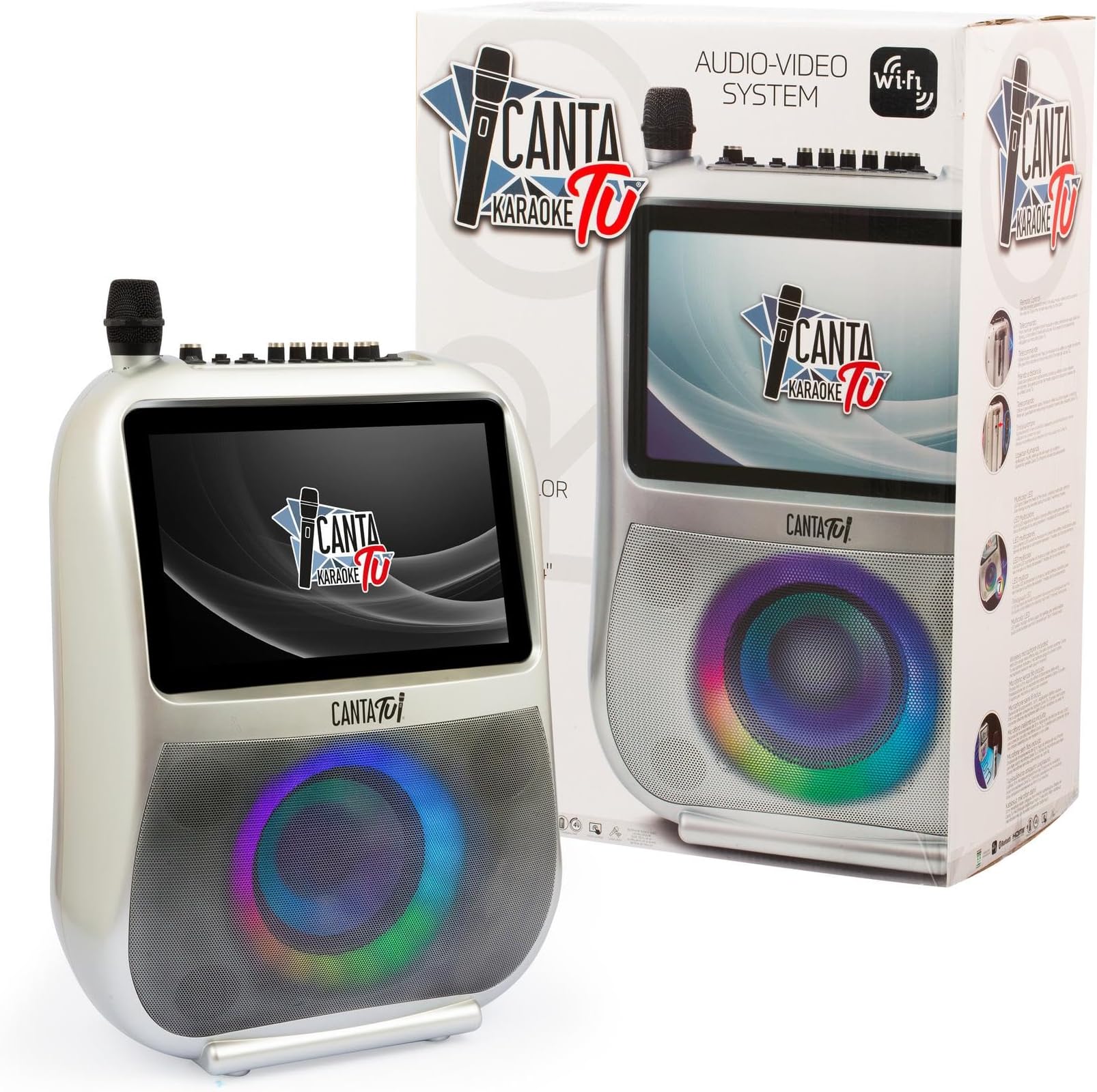 Canta Tu Karaoke PRO 2023 Karaoke Professionale Completo con Microfono Wireless, Display Touch ...