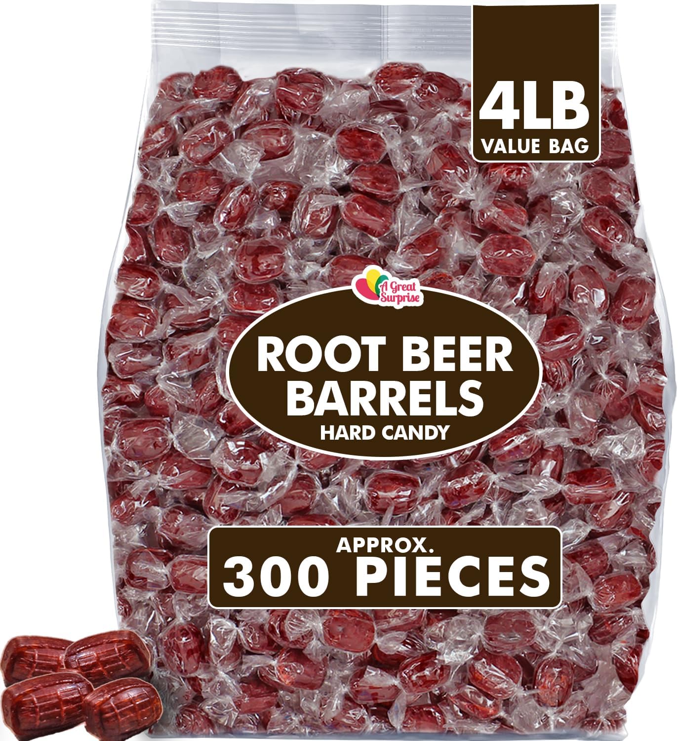 Amazon.com : Root Beer Barrels - 4 Pounds - Old Fashion Classic Candies ...