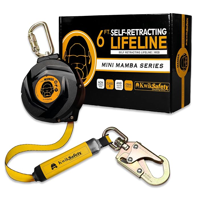 Buy KwikSafety (Charlotte, NC) Mini Mamba 6’ Self Retracting Lifeline ...