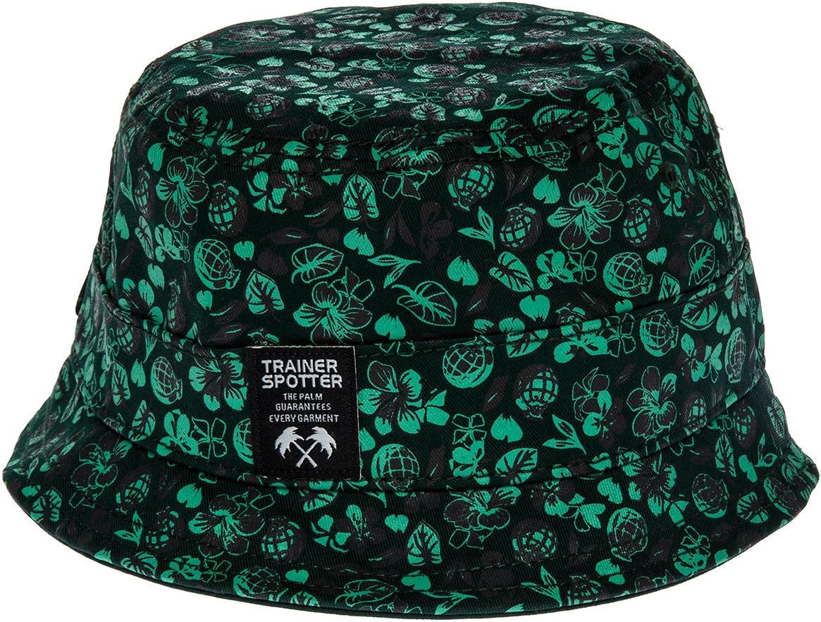 Trainerspotter Hawaiian Grenade Bucket Hat One Size Green at Amazon Men ...