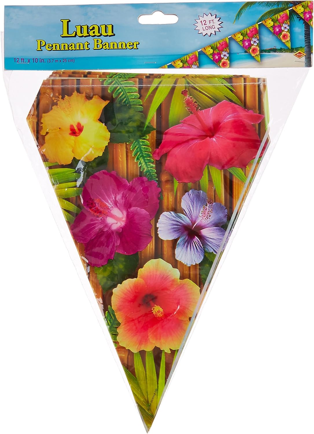 Amazon.com: Luau Pennant Banner Party Accessory (1 count) (1/Pkg ...