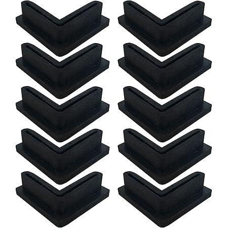 L Shaped Angle Iron Foot Pads - 19mm Angle Iron End Caps PVC Corner ...