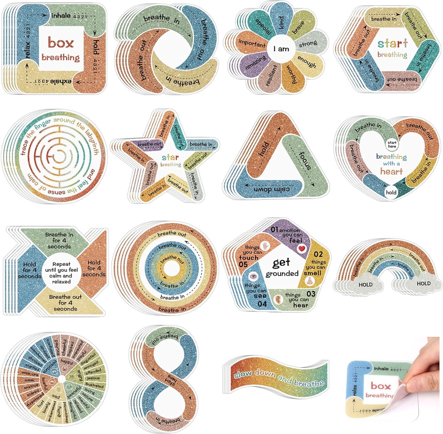 Calm Strips for Anxiety Sensory Stickers Textured Sensory Stickers Anti ...