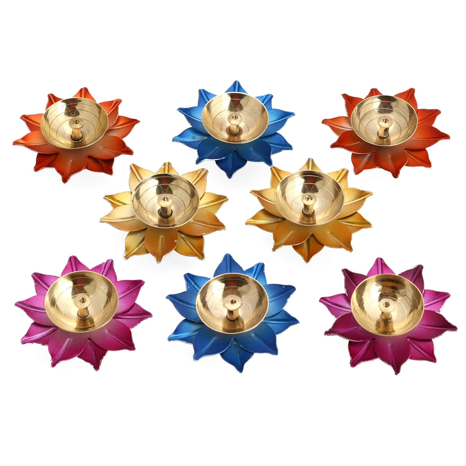 Buy CraftVatika Brass Diya Deepak Lotus Oil Lamp Diwali Decor Items ...