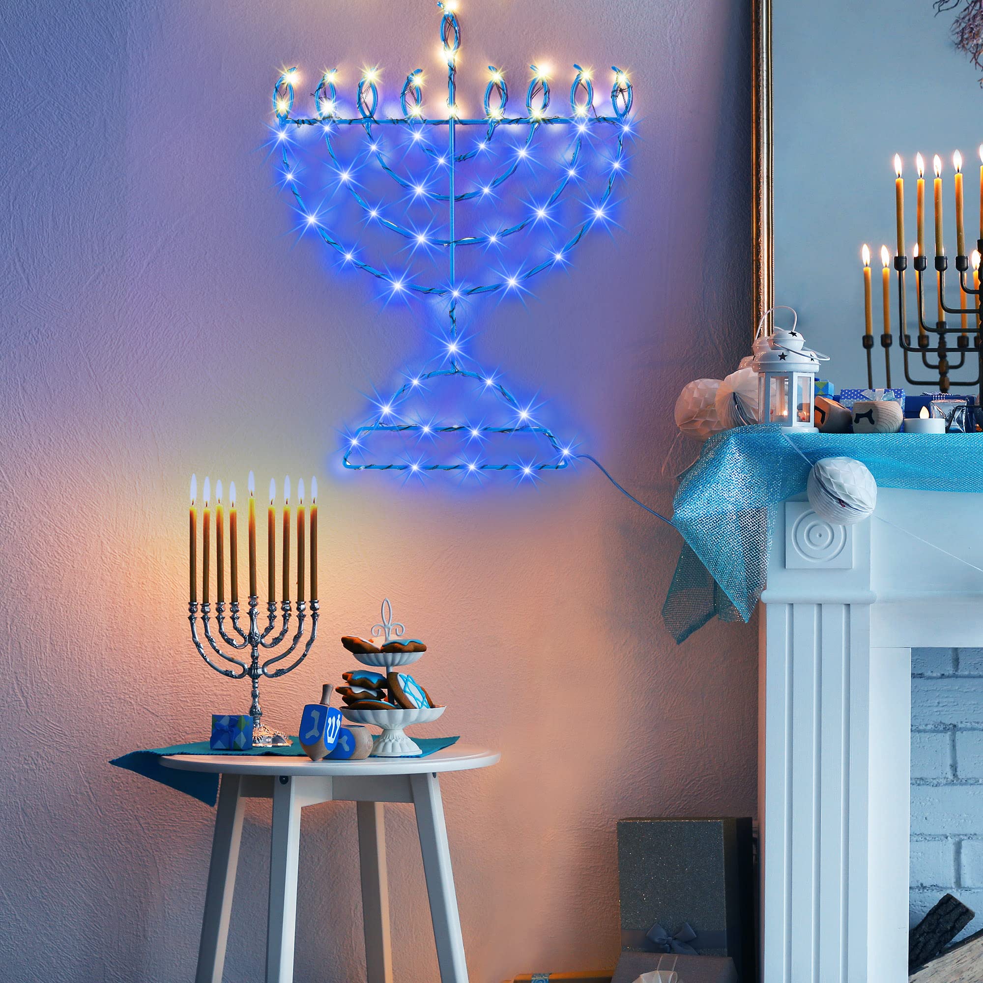 Chanukah Menorah In Window