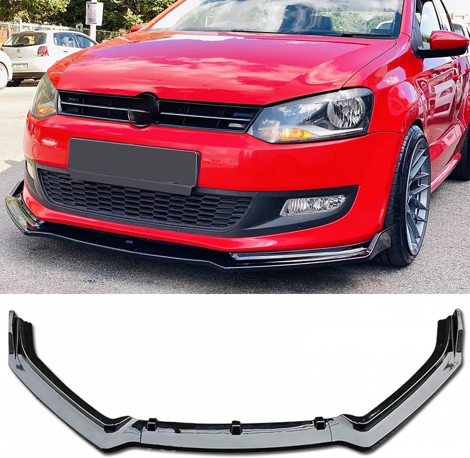 for VW Polo Mk5 Mk5 FL Front Bumper Lip Body Kit Spoiler Splitter ...