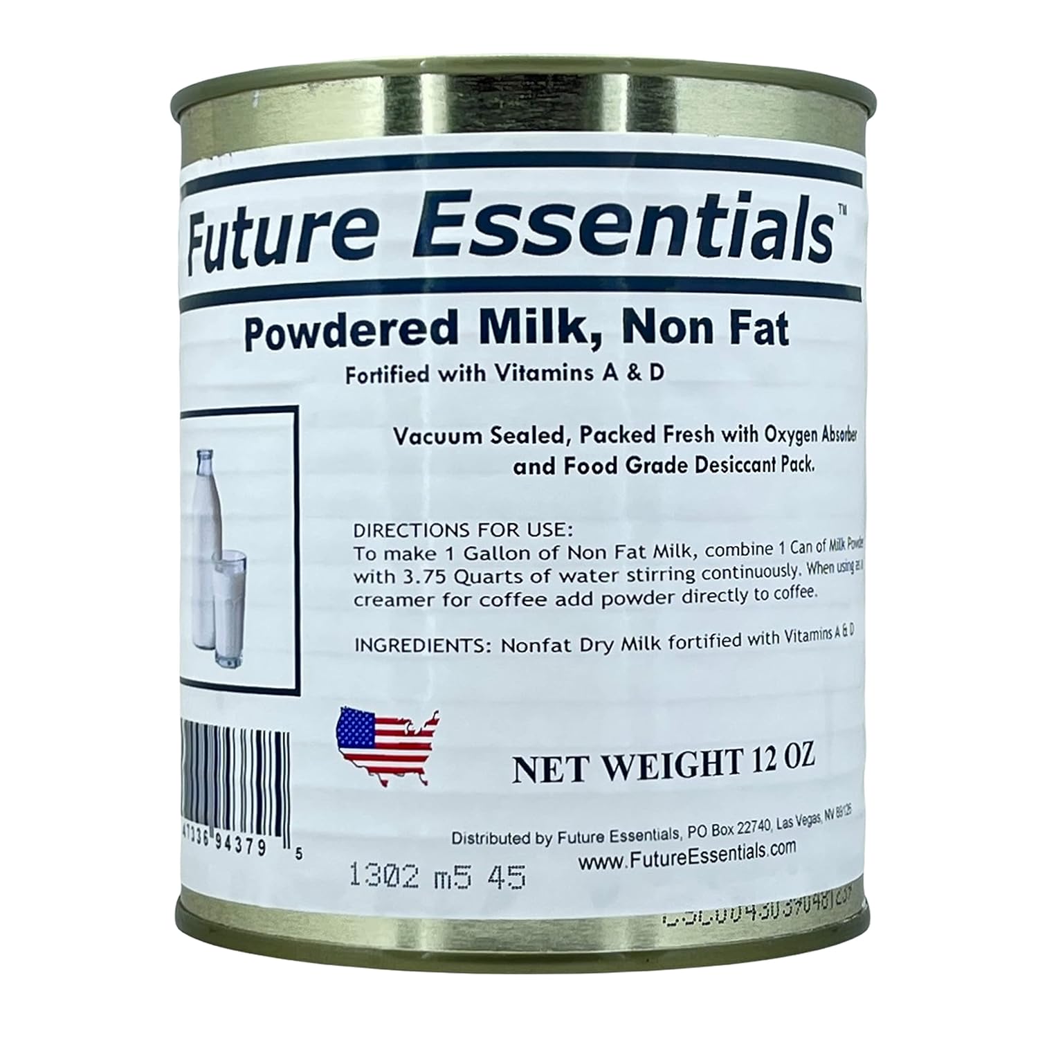 Amazon.com: 1 lata de leche en polvo enlatada sin grasa Future ...