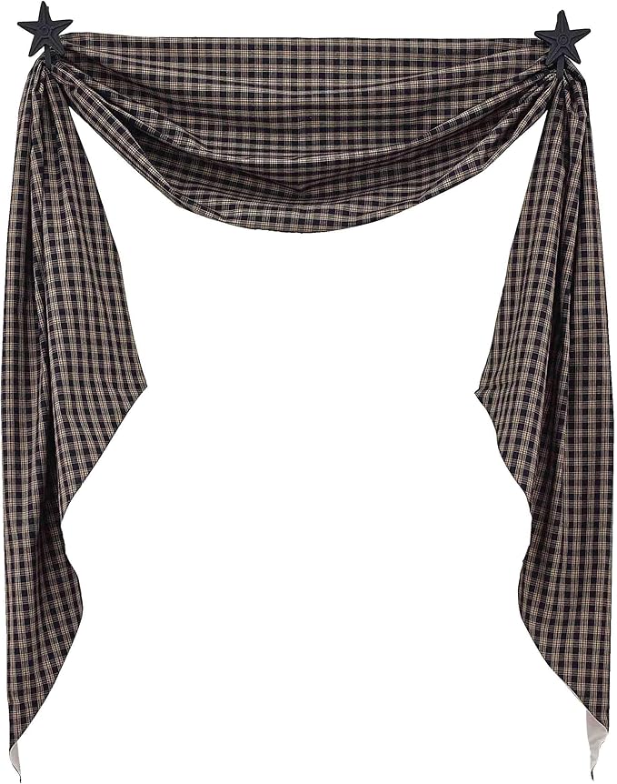 Amazon.com: Park Designs Fishtail Swag Curtains - Sturbridge Black, 145 ...