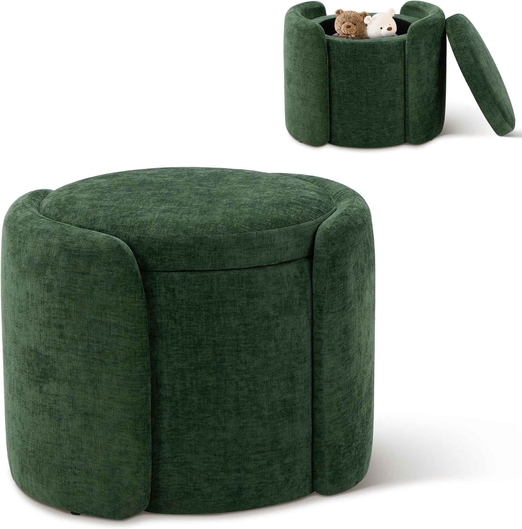 Amazon.com: COLAMY Storage Ottoman, Multi-Functional Upholstered ...