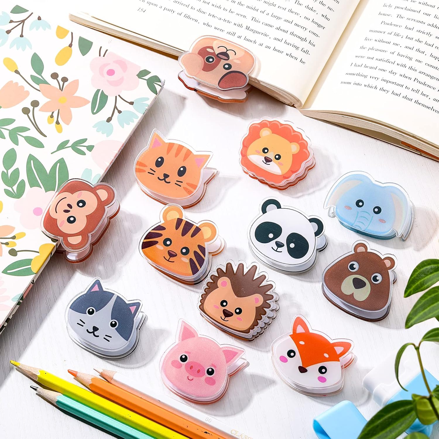 Amazon.com: Crtiin 24 Pcs Cute Bag Clips Funny Clips Animals Shaped ...