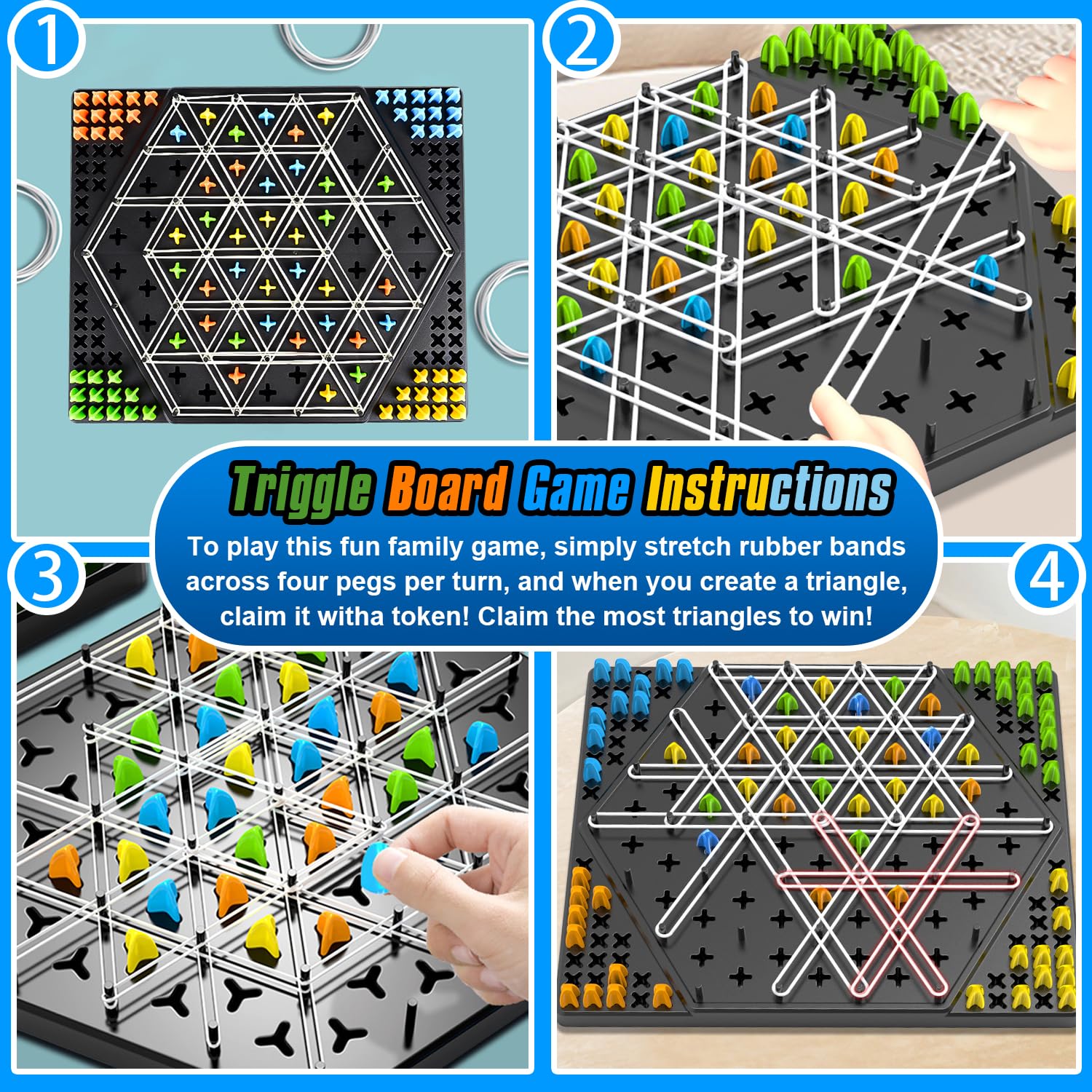Chain Triangle Game, 2 Player Triangle Games, Triggle Rubber Chess ...