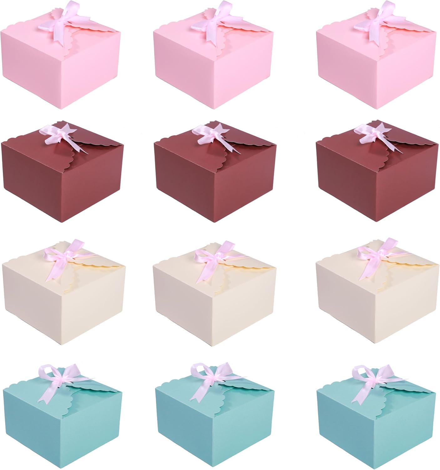 Amazon.com: MissShorthair Gift Boxes, 12 Pack Solid Color Decorative ...