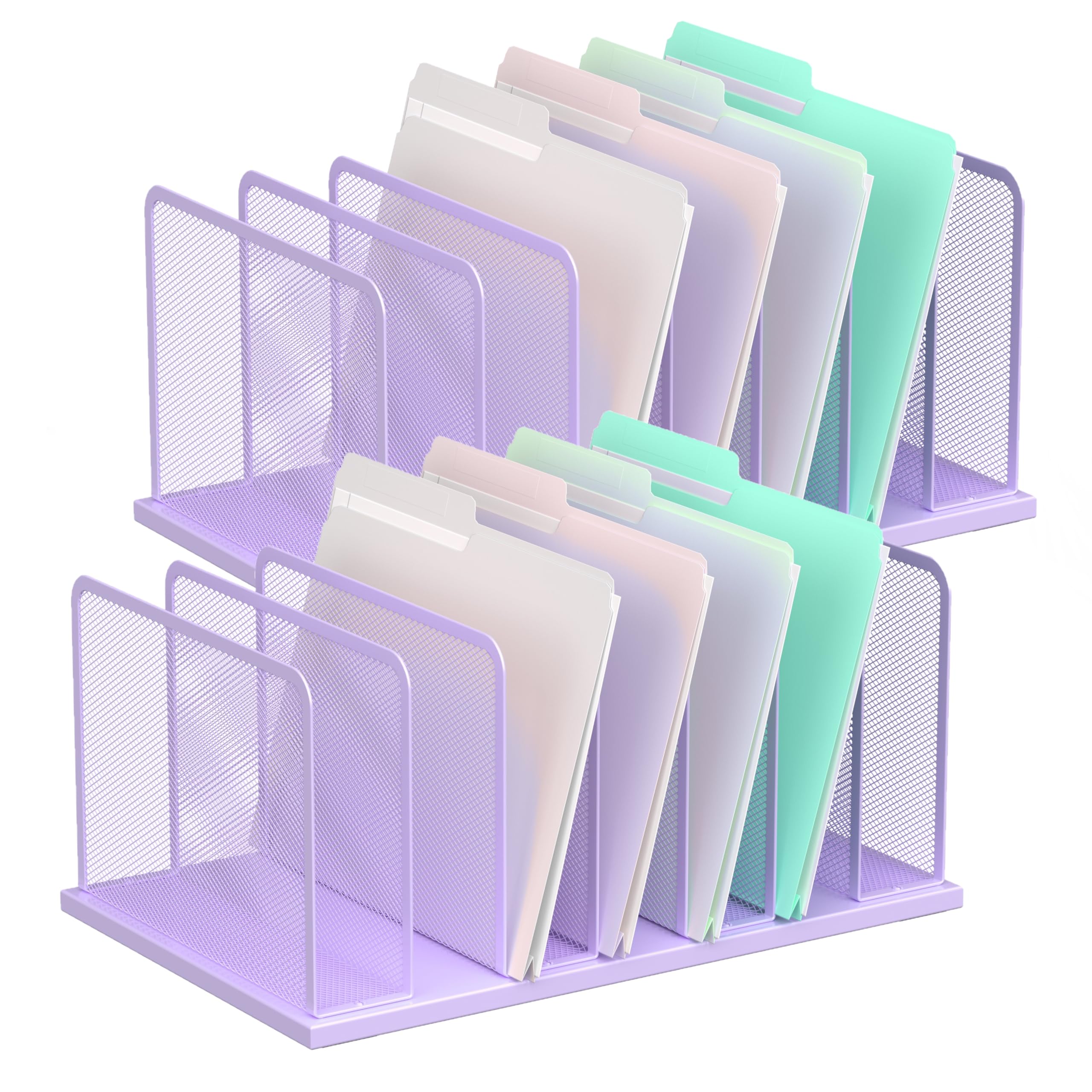 Amazon.com: Kuntine.B Desk File Organizer Upright Mesh Desktop ...