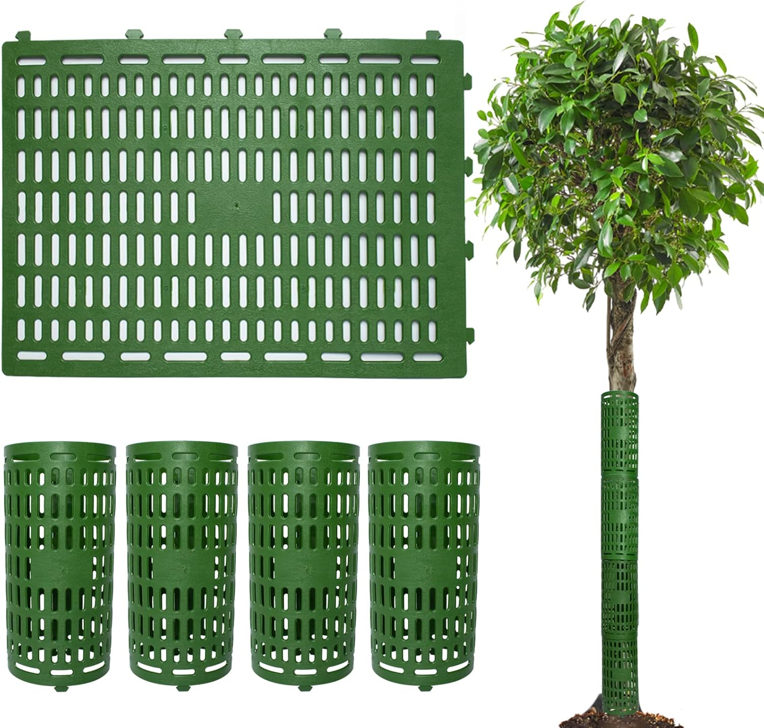 Amazon.com : KEKE COO 4 Pack Tree Trunk Protectors 15" x 10" Expandable ...