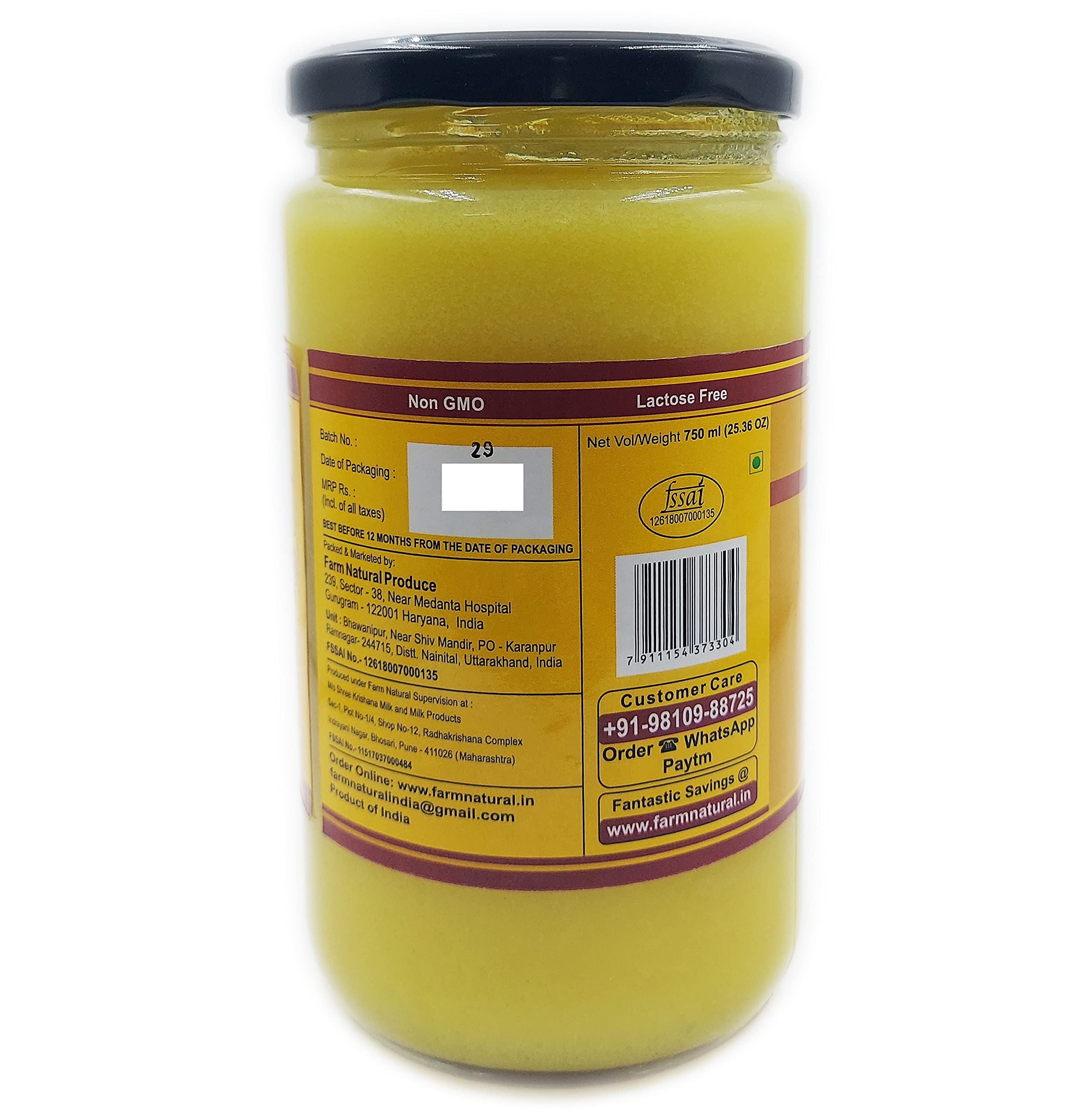 Farm Naturelle-A2 Desi Cow Ghee from Grass Fed Gir Cows,Vedic Bilona ...