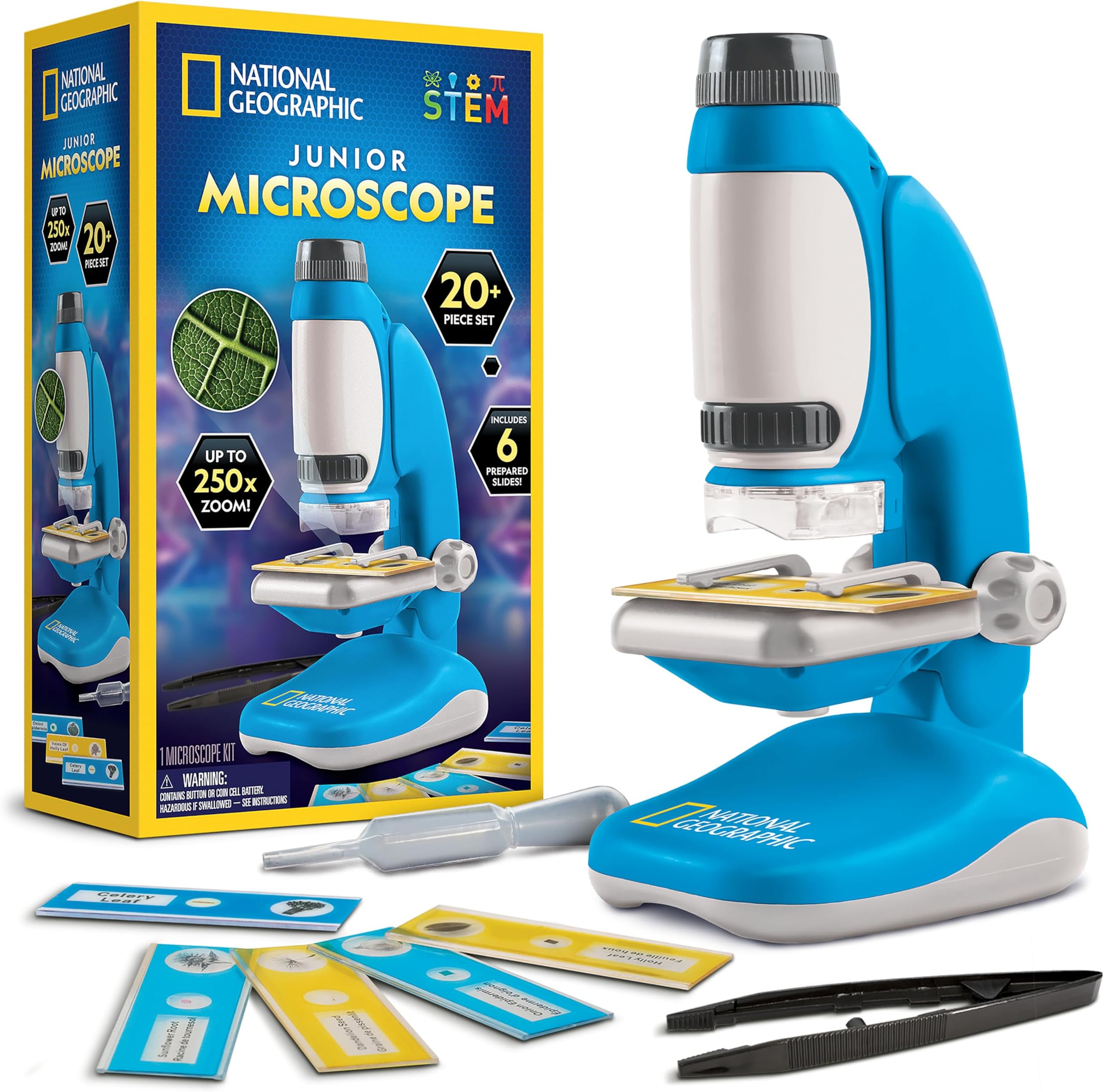 Amazon.com: Blue Marble National Geographic Junior Microscope for Kids ...