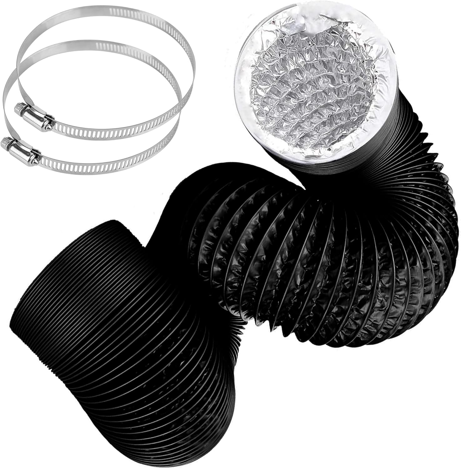 BlueStars 5-inch Diameter 16ft Length Hose Dryer Vent Hose Heavy Duty ...