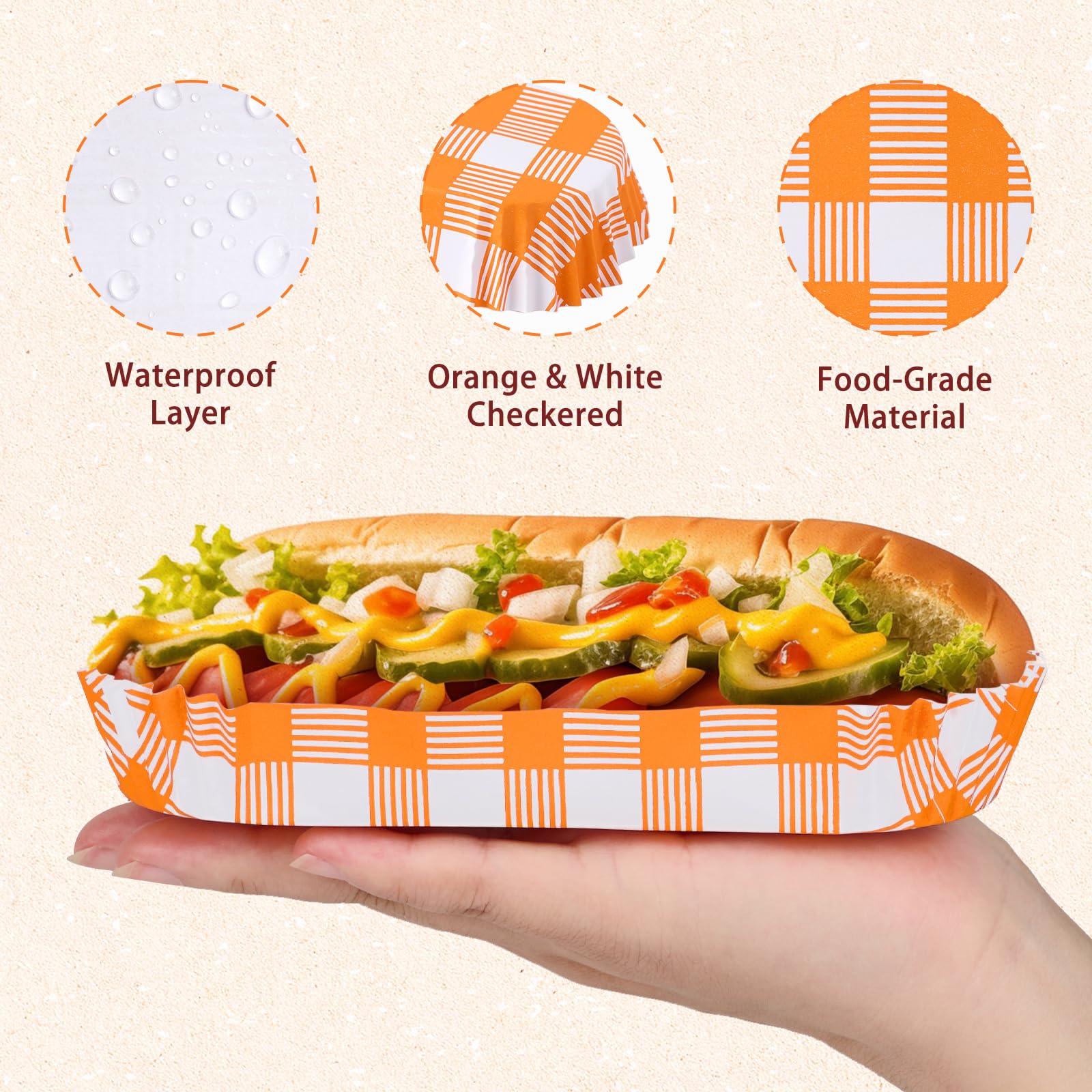 Snapklik.com : 300 Pcs Paper Hot Dog Trays, Small Disposable Hot Dog ...