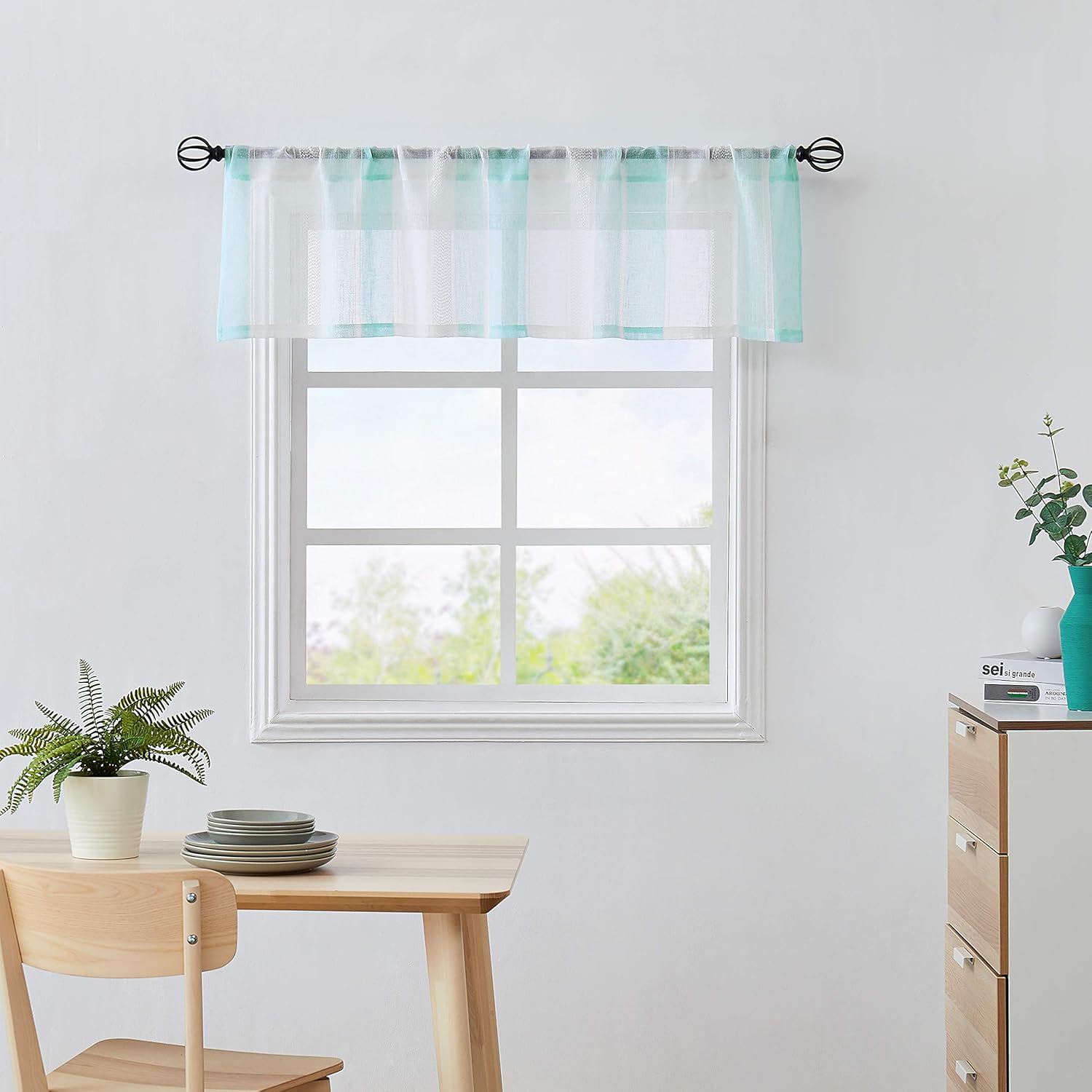 Central Park – Cortina para ventana, transparente, a rayas – Yaxa Colombia