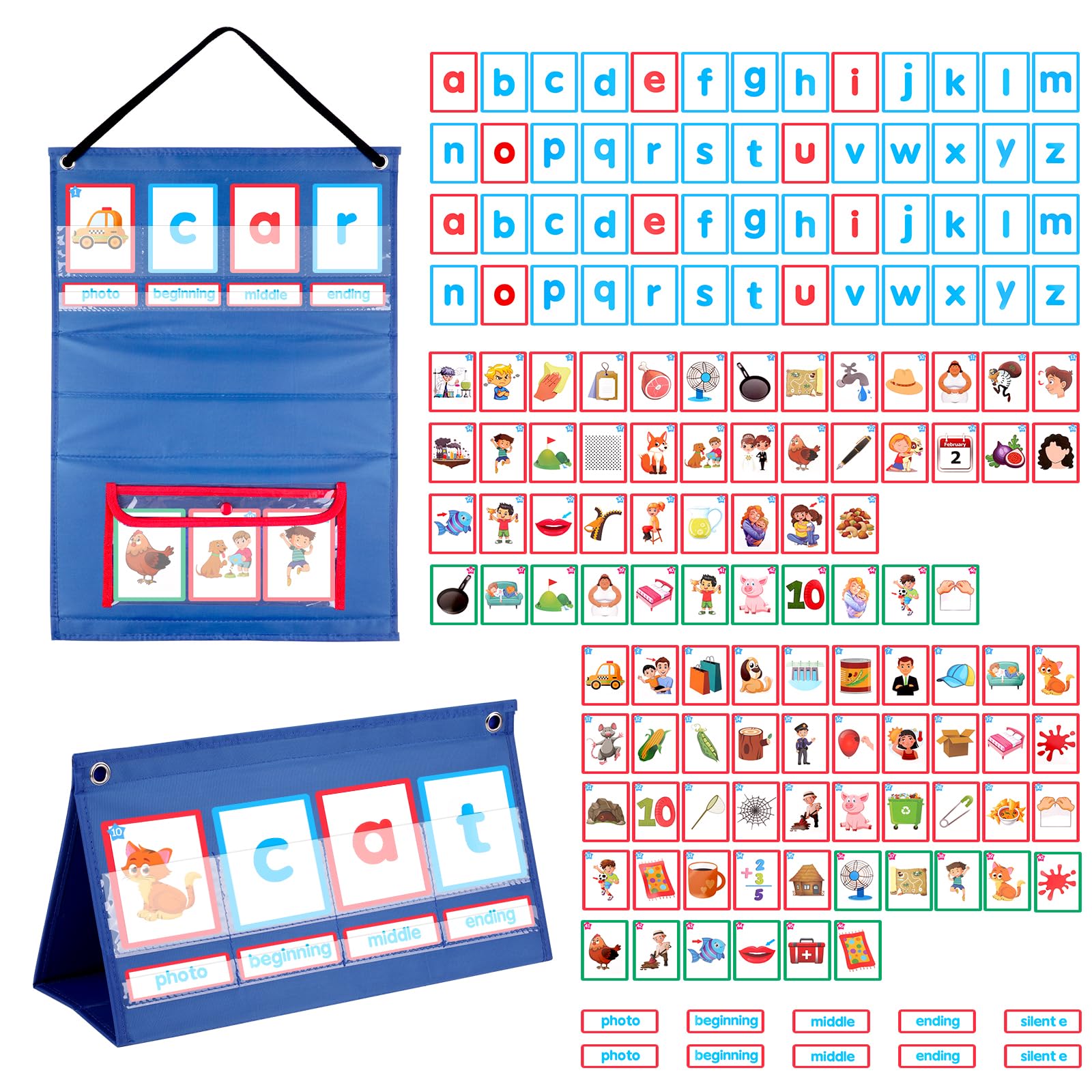 Buy Tikplus Desktop Pocket Chart, Self-Standing & Foldable Visual ...