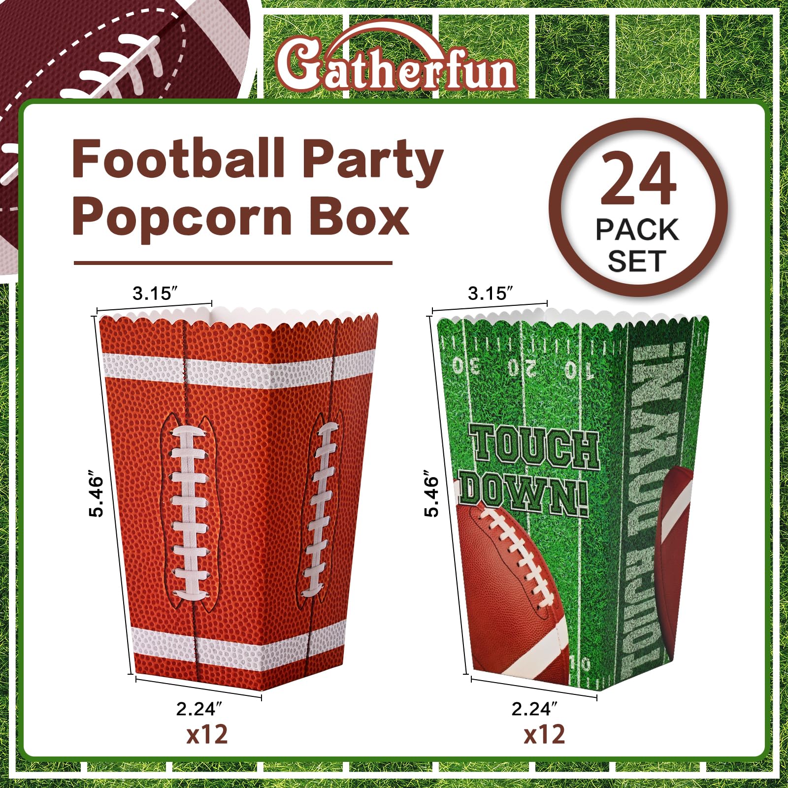 Snapklik.com : Football Party Supplies Kit For 24 - Popcorn ...