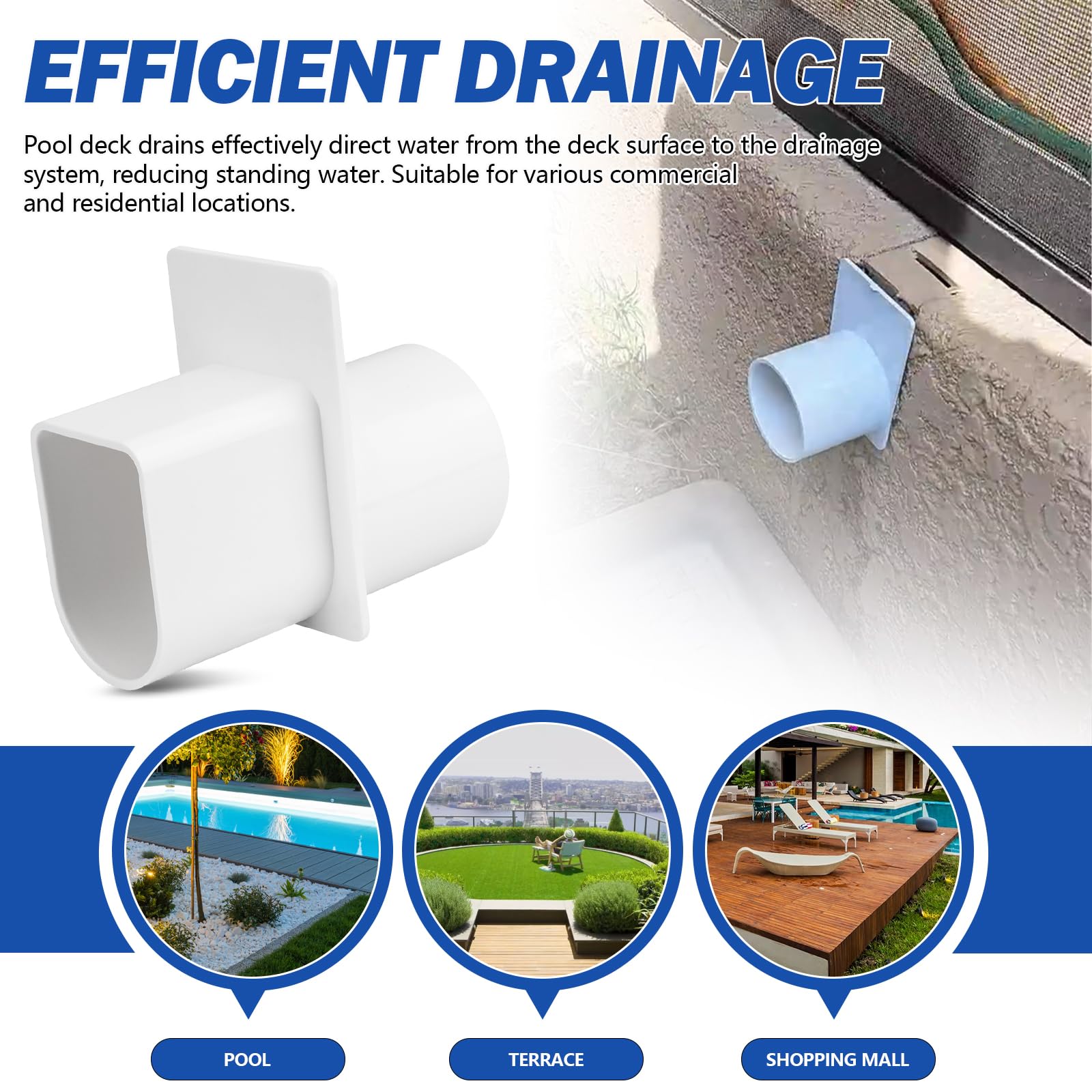Snapklik.com : DEA Universal End Adapter For Deck Drain Fits Stegmeier ...