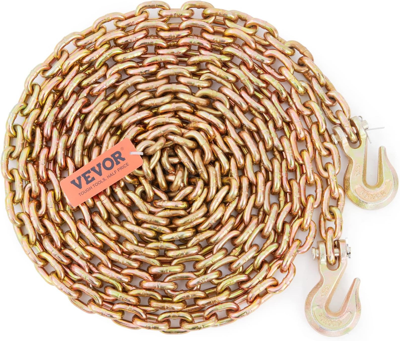 Amazon.com: VEVOR Transport Binder Chain, 3/8''x20' Tow Chain with Grab ...