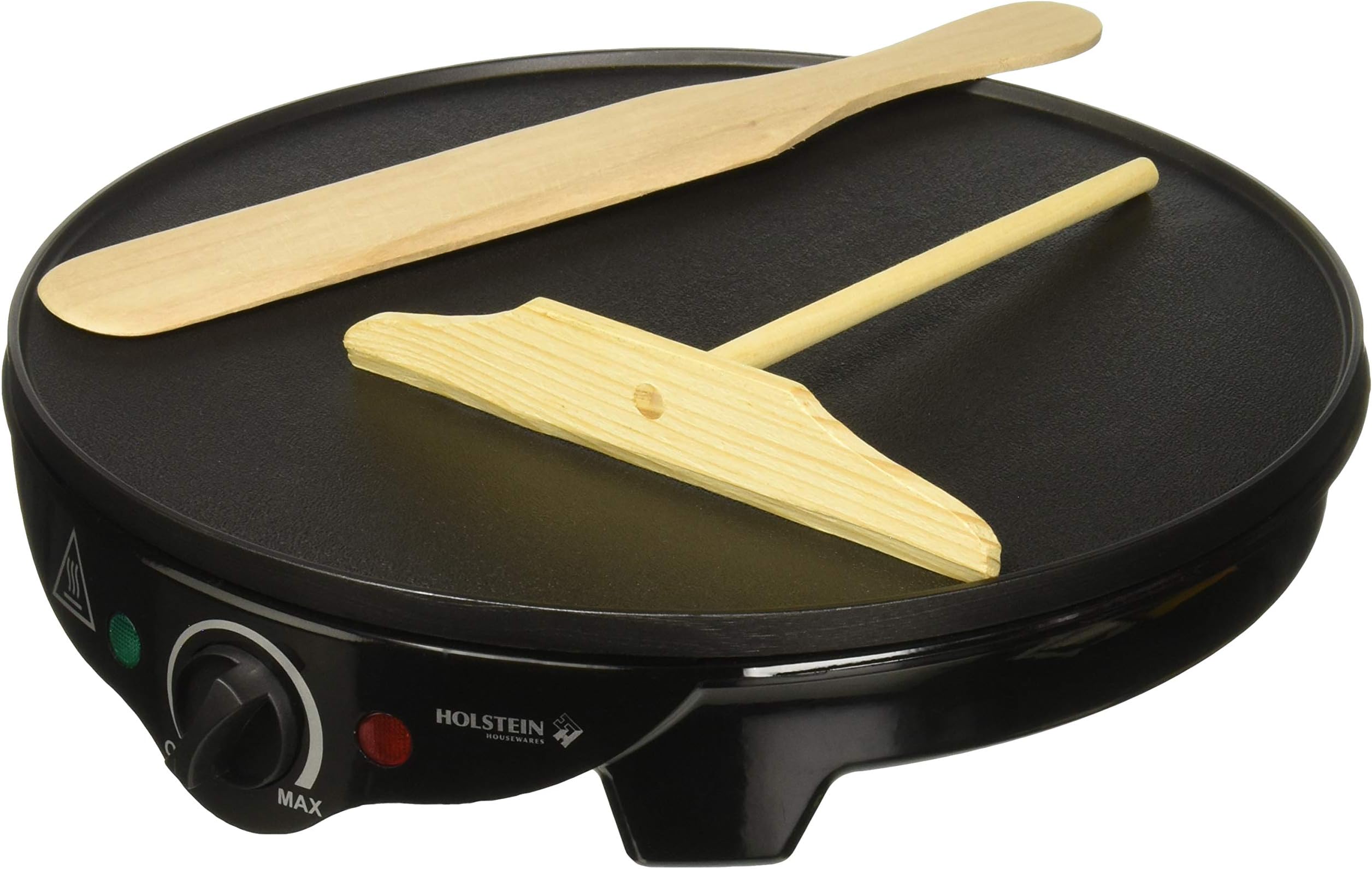 Holstein HH-09175002 Crepera Eléctrica con Esparcidor Masa, Negro ...