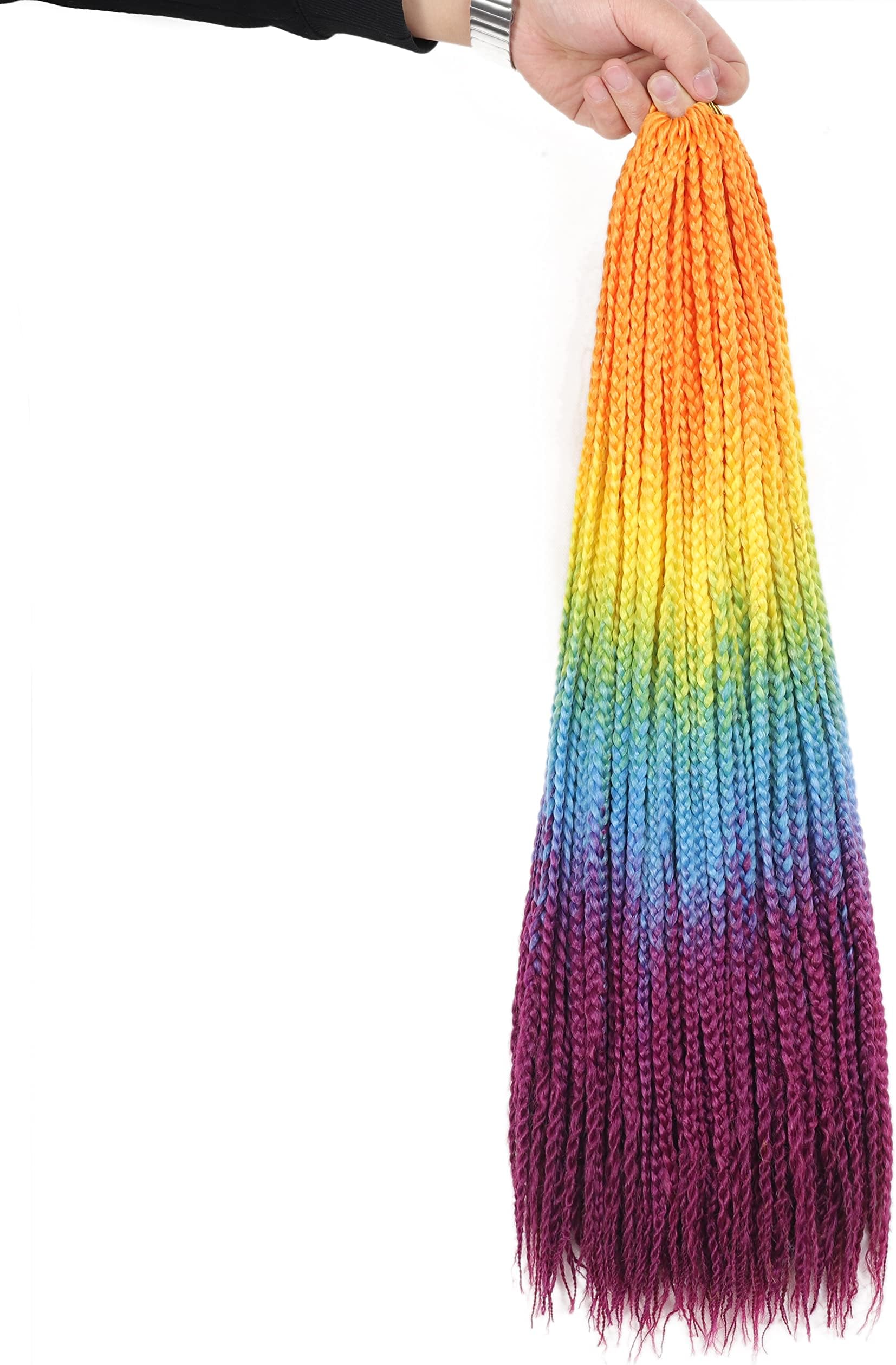 Amazon.com : Crochet Box Braids Crochet Hair Prelooped 24 Inch 8 Packs ...