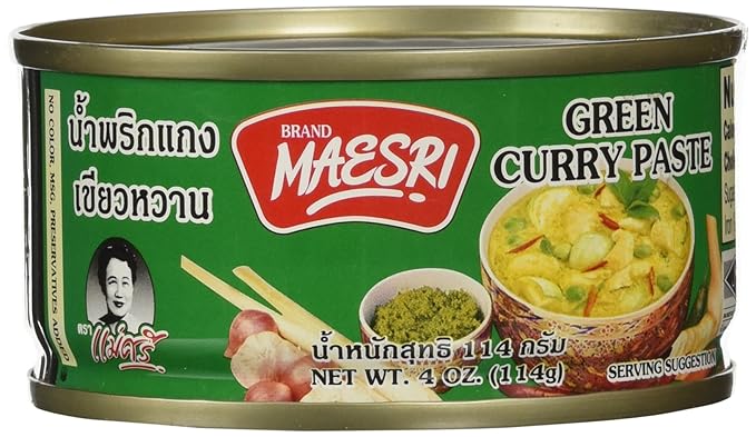 Amazon.com : Maesri Green Curry Paste, 4-Ounce : Curry Sauces : Grocery ...