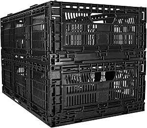 Amazon.com: JEZERO Stackable, Collapsible Professional Storage Crate ...