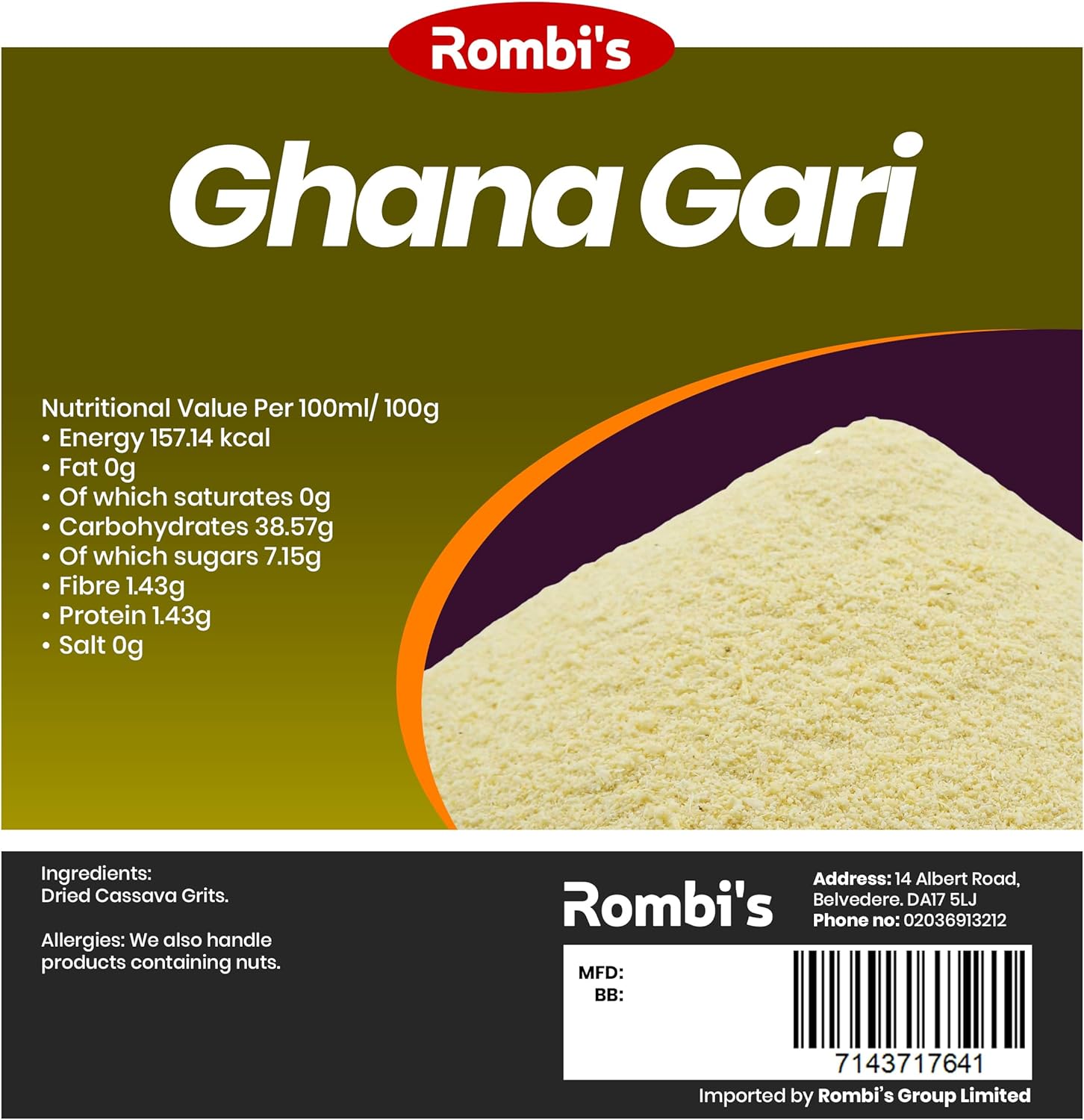 Rombi's Ghana Gari 4kg : Amazon.co.uk: Grocery