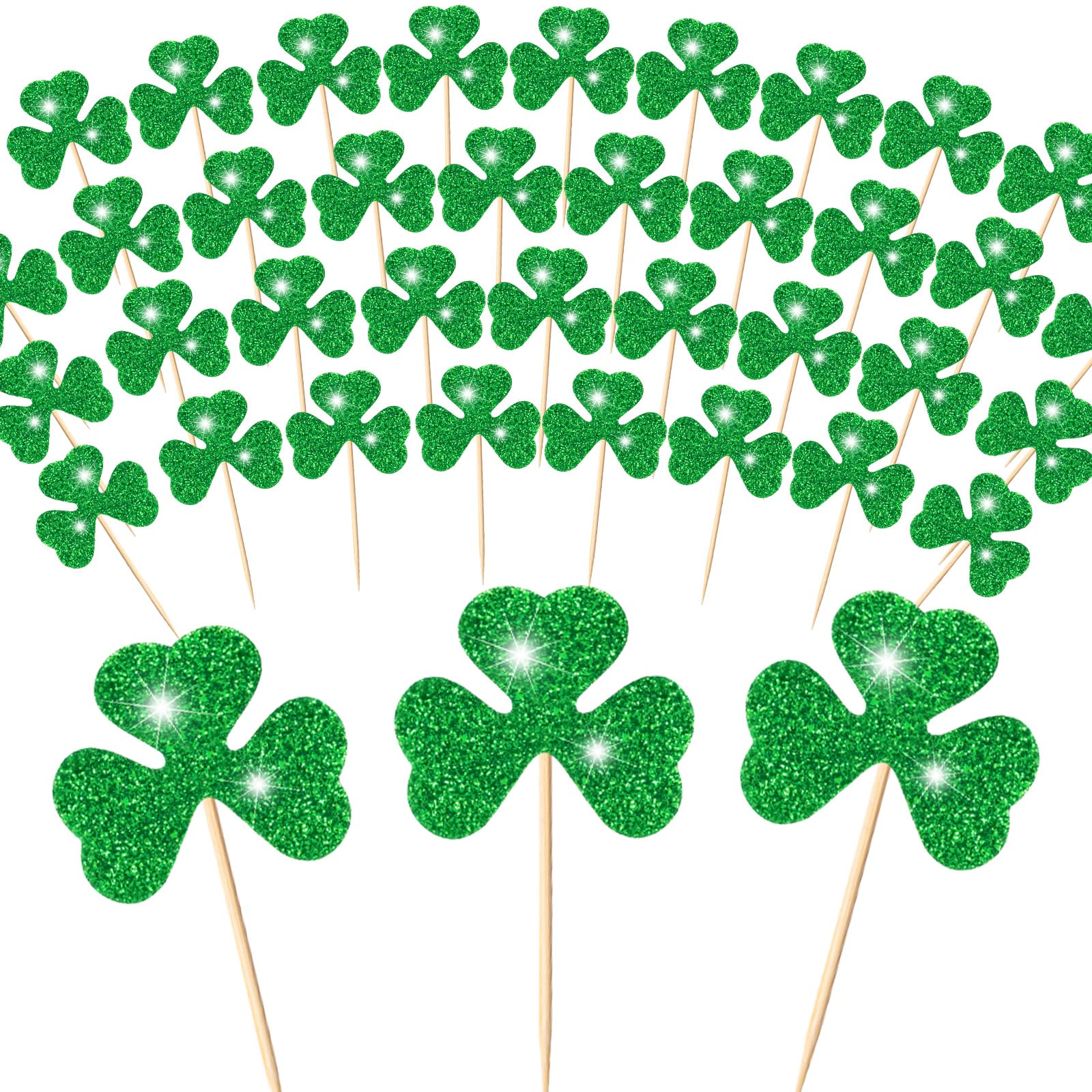 Snapklik.com : Cssopenss 50 PCS St Patricks Day Shamrock Toothpicks ...