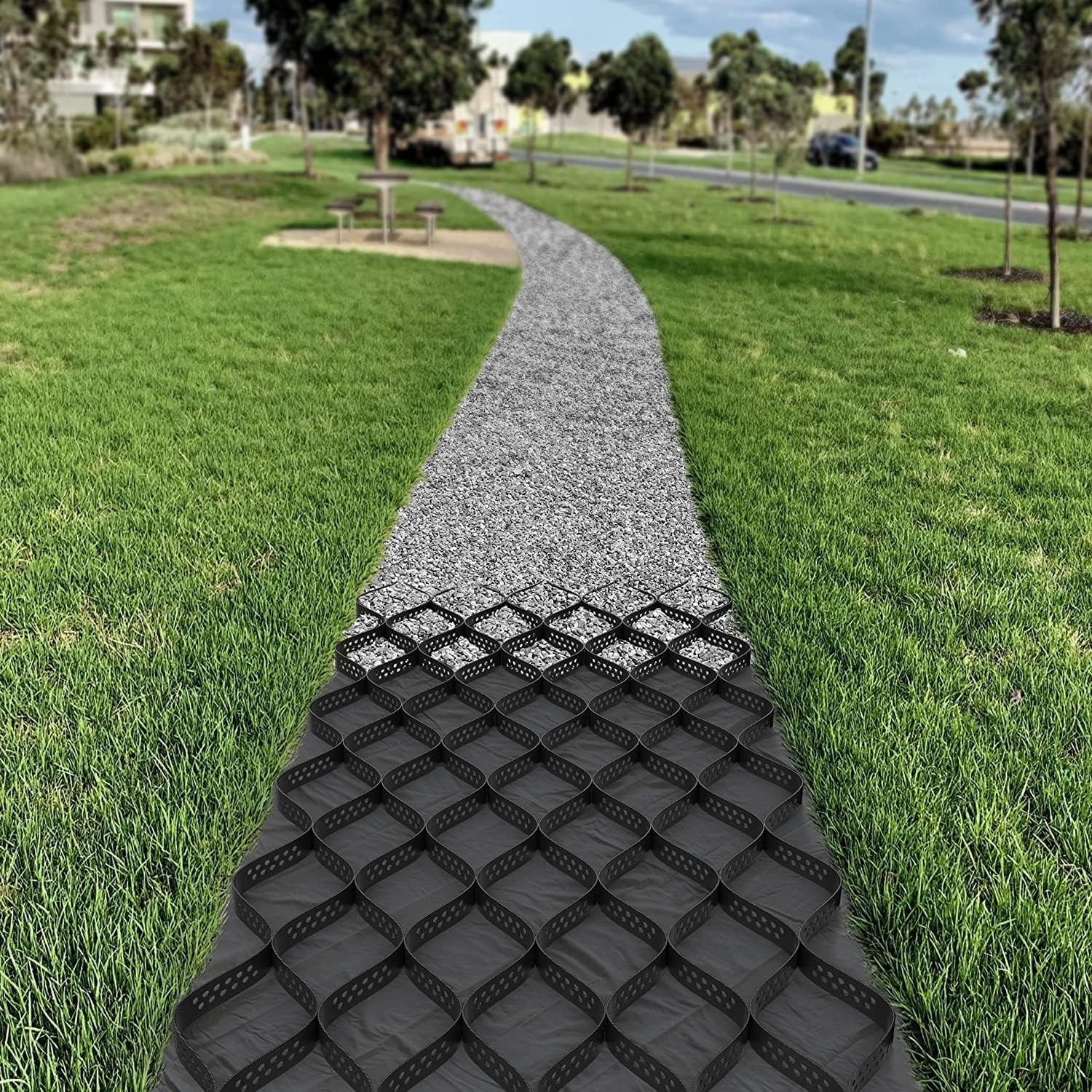 2 inch Geocell Ground Grid, HDPE Geo Grid Ground Gravel Grid, Geogrid ...