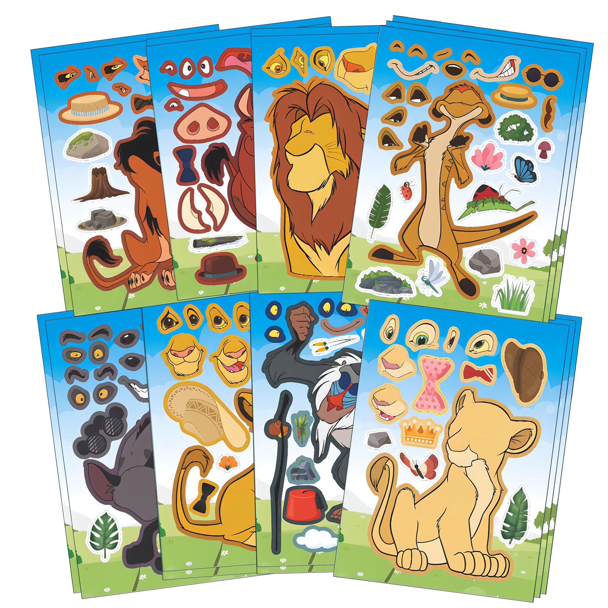 Buy 18 Sheets The Lion King Stickers Make Your Own Stickers for Kids ...