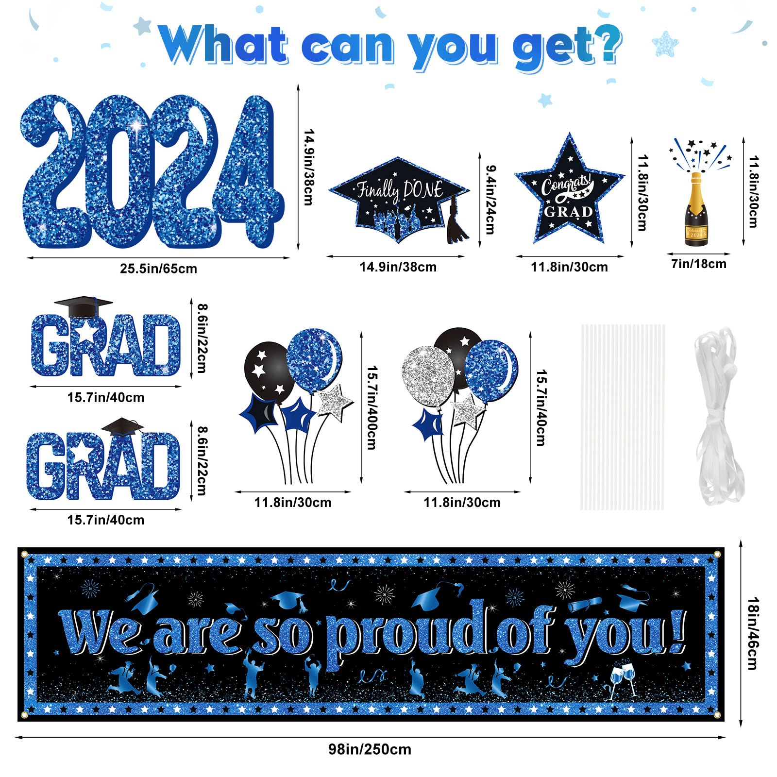 Snapklik.com : KMUYSL Large Graduation Decorations Class Of 2024 Yard ...